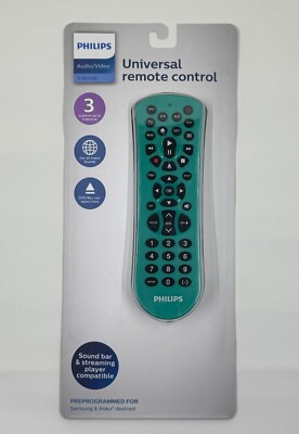 Philips Universal 3-Device Remote Control SRP2013G/27, Green, New | eBay