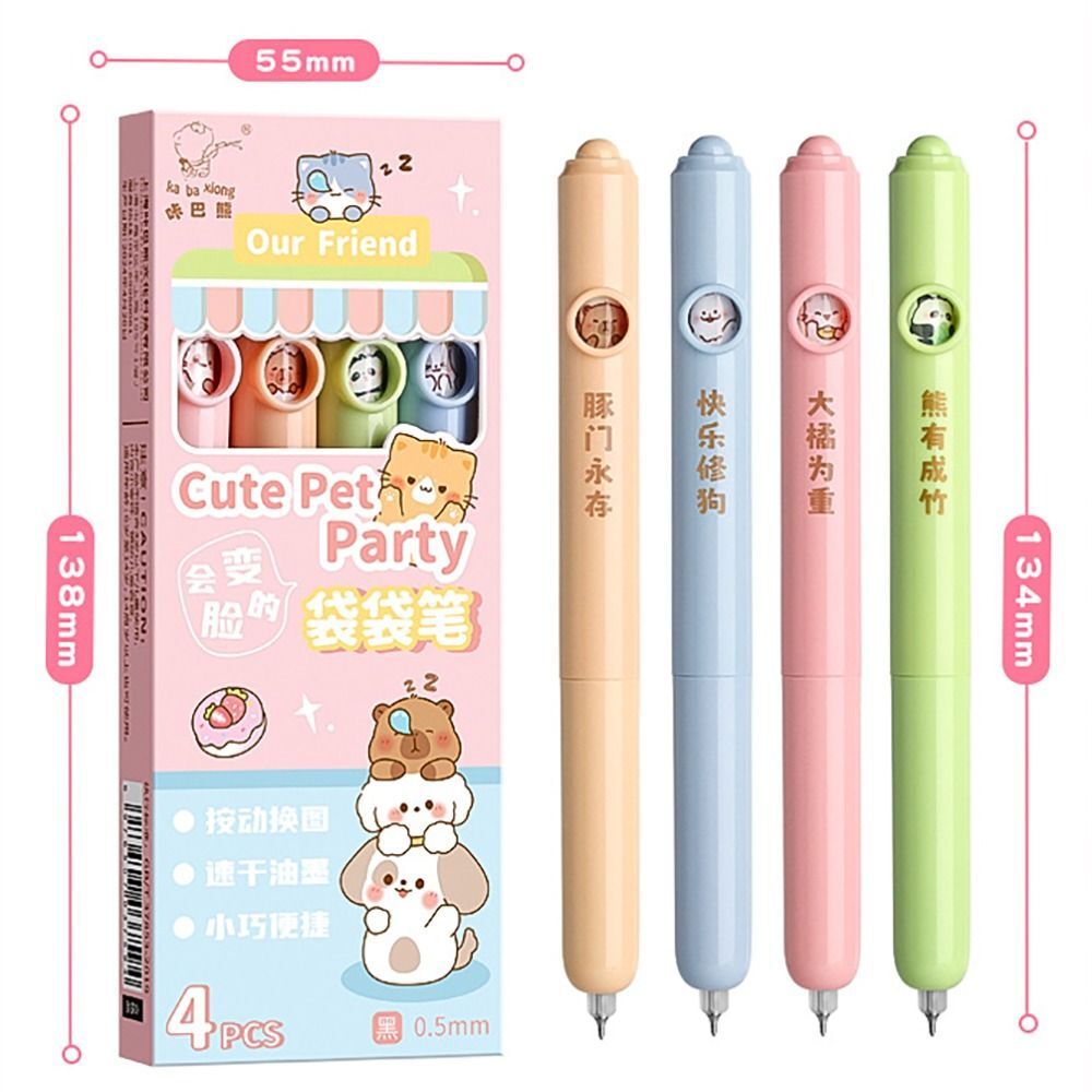 4PCS/Set Quick-drying Short Pen Mini Ballpoint Pen Writing Tools Gift ...