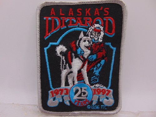 Alaska's Iditarod Dog Sled Race Embroidered patch 1997 Vintage 3" x 4 ...