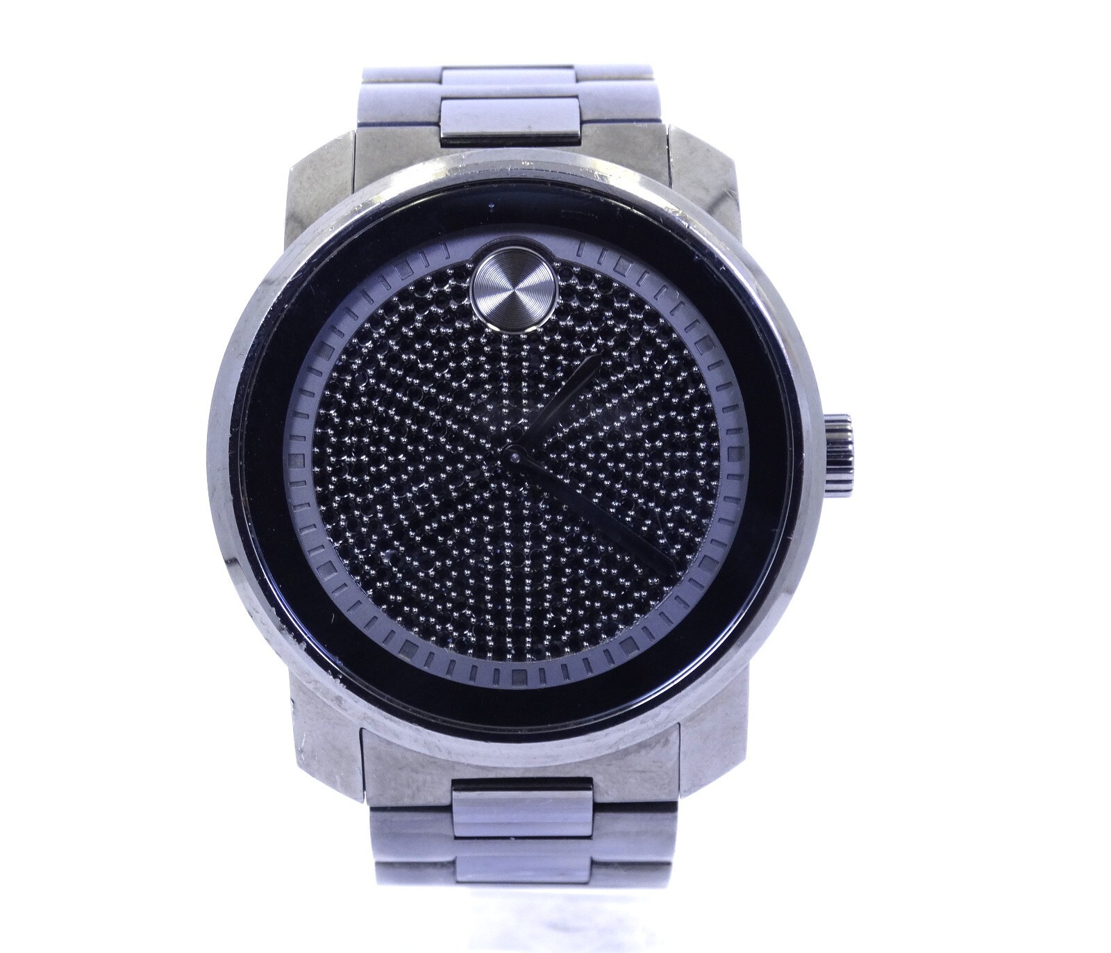 MOVADO BOLD Men's MB.01.1.34.6547 Black Crystal Dial Gun Metal Steel ...