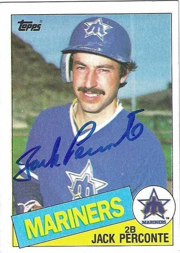 Autographed Signed 1985 Topps #172 Jack Perconte Seattle Mariners | eBay