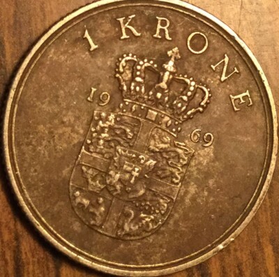 1969 DENMARK 1 KRONE COIN | eBay