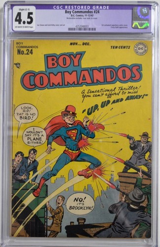 BOY COMMANDOS #24 CGC 4.5 1947 SUPERMAN Brooklyn | eBay