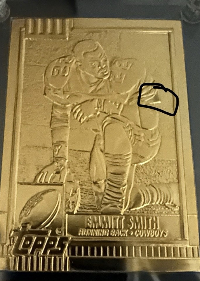 1990 TOPPS EMMITT SMITH RC GOLD HIGHLAND MINT CARD 226 Of 375. Pre ...