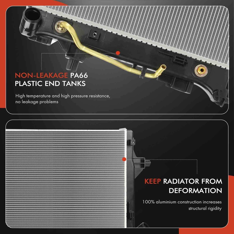 Radiator w/ Transmission Oil Cooler for Kia Soul 2020 2021 Seltos 2021 ...