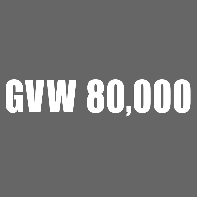 GVW 80,000 Semi Box Truck Decal Sticker USDOT Gross Vehicle Weight (SET ...