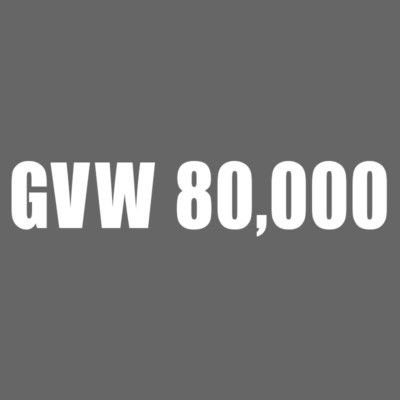 GVW 80,000 Semi Box Truck Decal Sticker USDOT Gross Vehicle Weight (SET ...