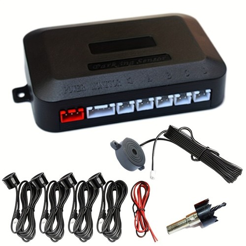 4 Parking Sensor Car Backup Reverse Rear Radar System Alert Alarm Kit ...