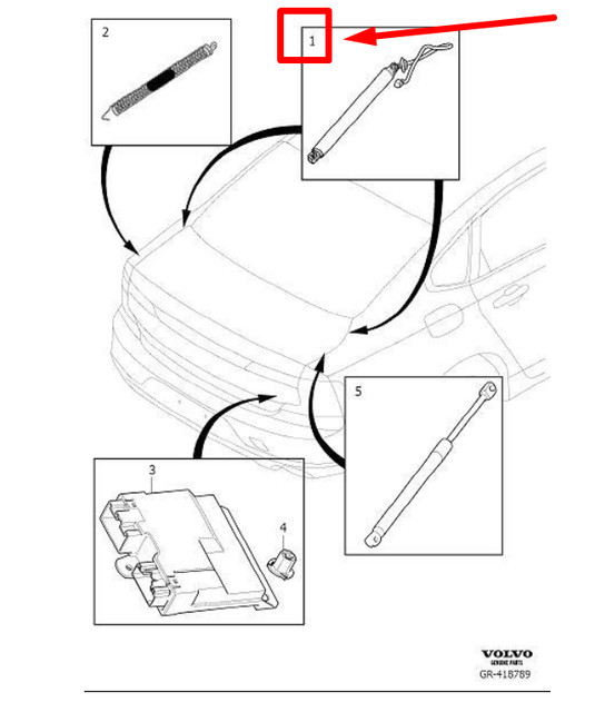VOLVO S90 MK2 TRUNK LID PULL DOWN MOTOR 31690207 ORIGINAL for sale ...