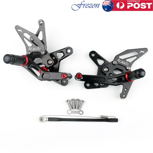 Rearset Rear set Foot pegs Fit For Kawasaki ZX6R ZX 6R 2007-2008 Black ...