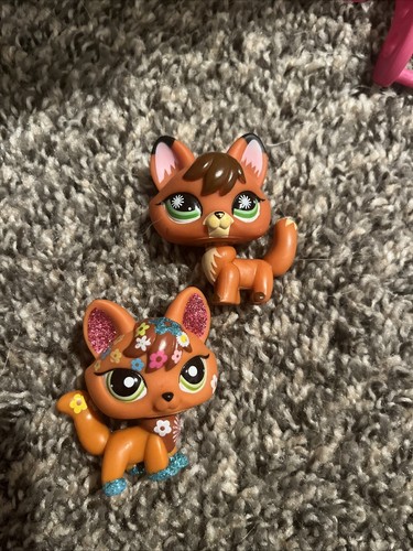Littlest Pet Shop Foxes (one Regular, And The Other Glitter | eBay
