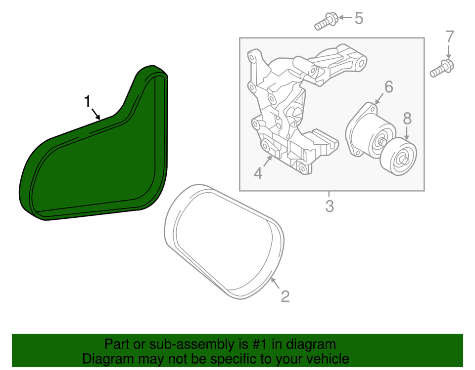 Genuine Kia Serpentine Belt 25212-2GGA1 | eBay
