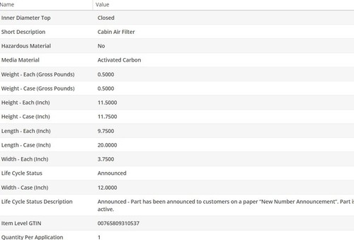 WIX Cabin Air Filter For BMW I3 2016-2021 L2-0.6L | eBay