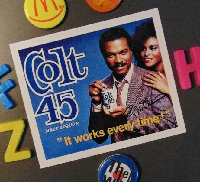 Billy Dee Williams Colt 45 COLT 45 BEER Sign Billy Dee Williams Light