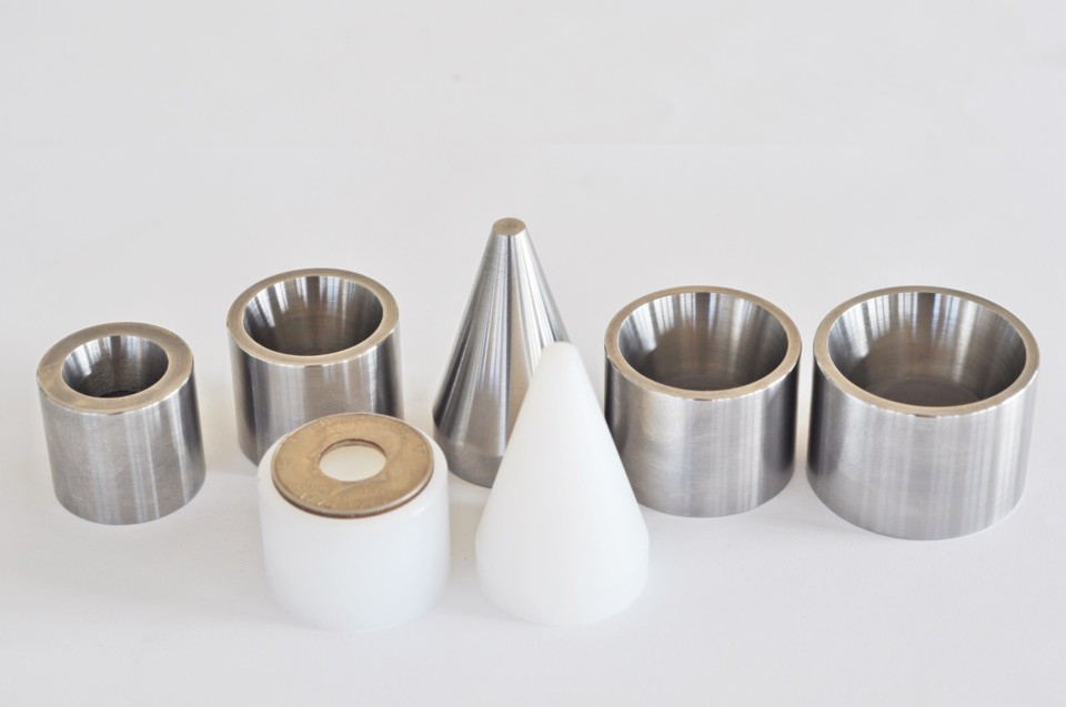 17 Degree Folding SET cone dies coin ring tool fold over quarter made ...