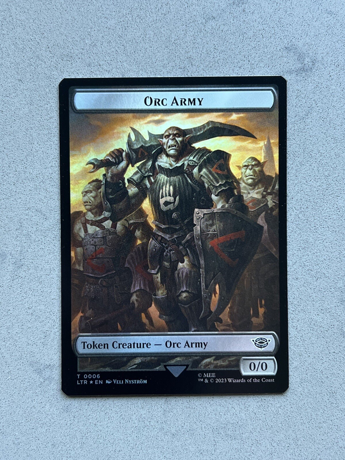 FOIL - Orc Army / Food Token Creature MTG Lord of the Rings LTR T 0006 ...