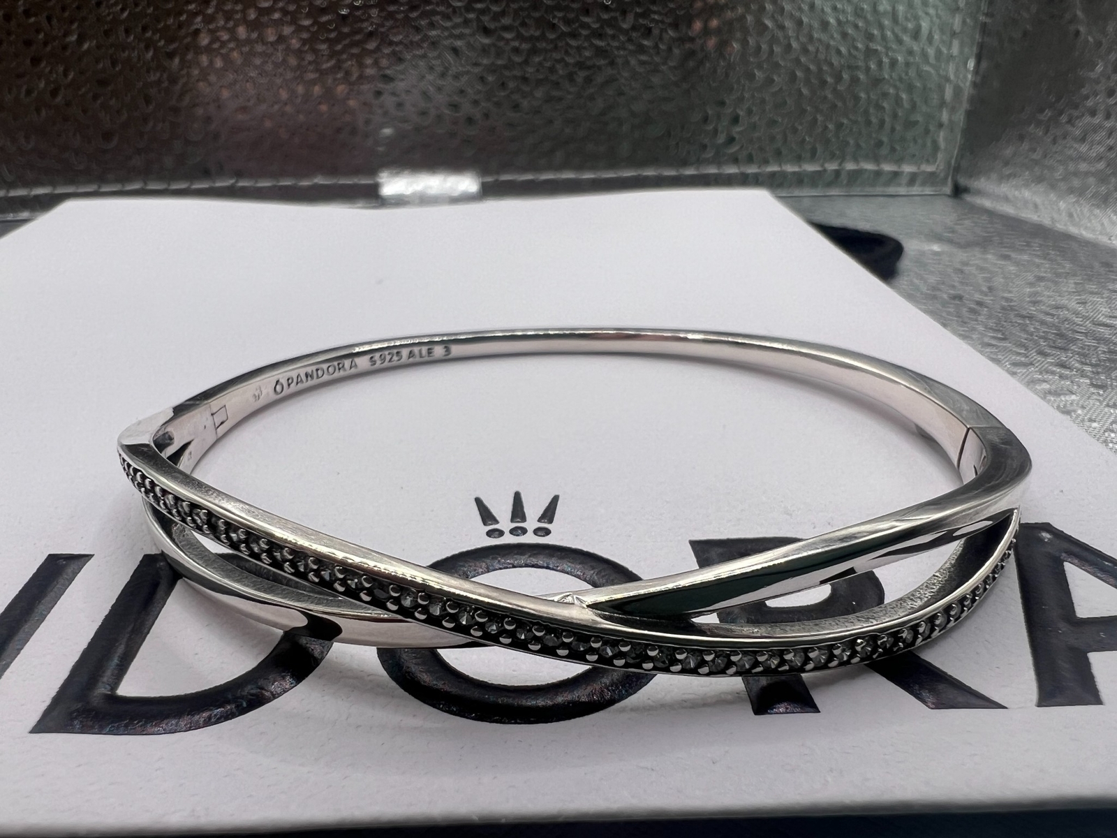 Pandora crossover Wishbone Bangle SIZES 19cm | eBay