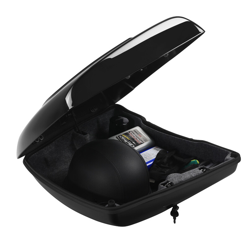 Vivid Black Low Profile Pack Trunk Fit For Indian Chieftain Dark Horse ...