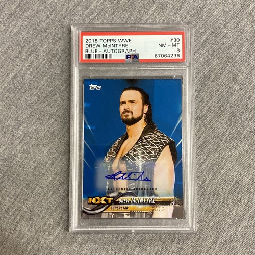2018 Topps WWE Drew McIntyre Blue-Autograph PSA 8 NM-MT | eBay