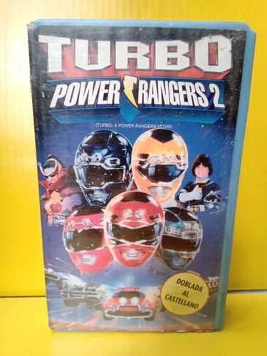 rare vintage 90s VHS TURBO POWER RANGERS 2 Spanish Language PAL-N ...