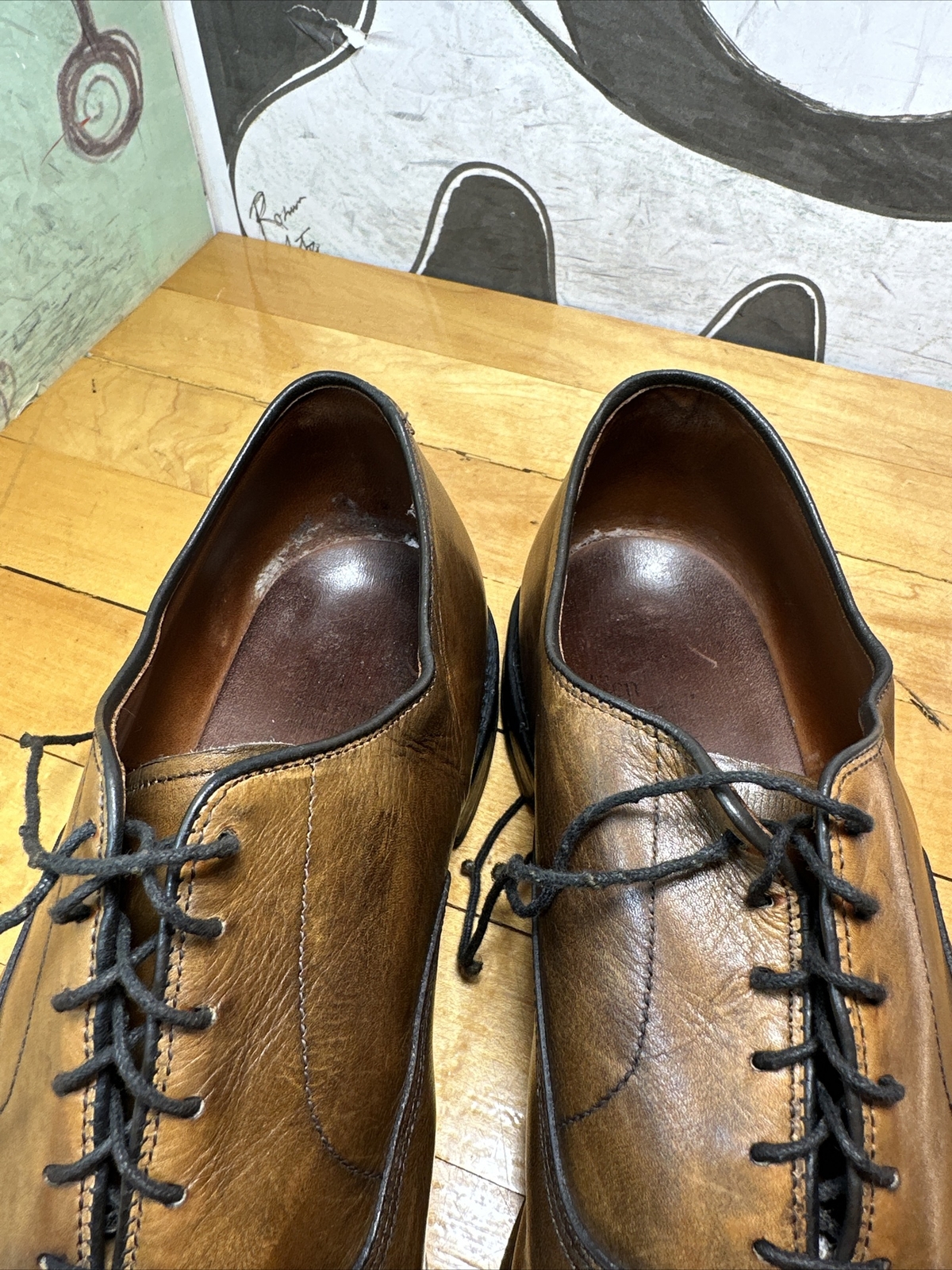 Allen Edmonds "Park Avenue" Brown Leather Cap Toe Oxf… - Gem