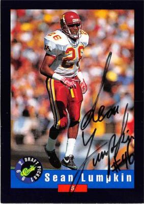 Sean Lumpkin autographed football card (Minnesota) 1992 Classic #26 ...