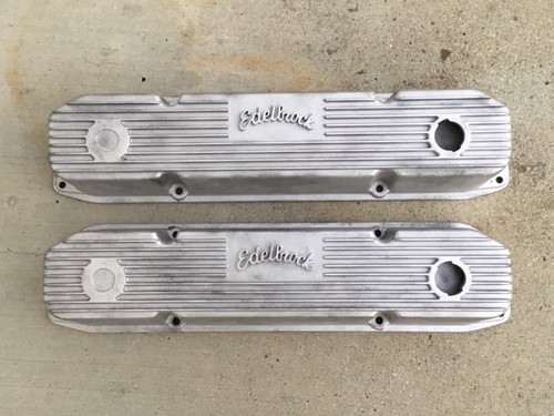 Mopar-Chrysler 361-383-400-440 Edelbrock aluminum valve covers | eBay