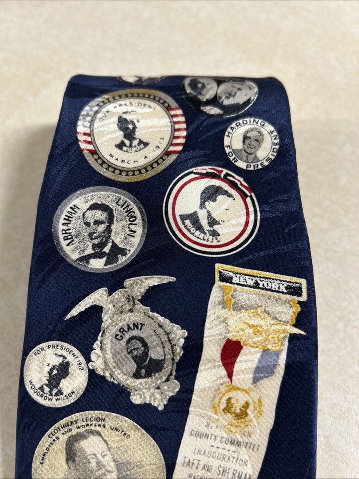 MUSEUM ARTIFACTS Neck Tie ~ President Campaign ~ All Silk ~ Handmade ...