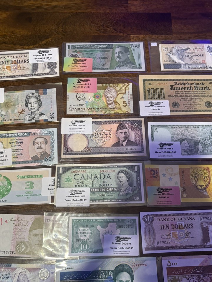 Lot Of 45 foreign world currency notes!! | eBay
