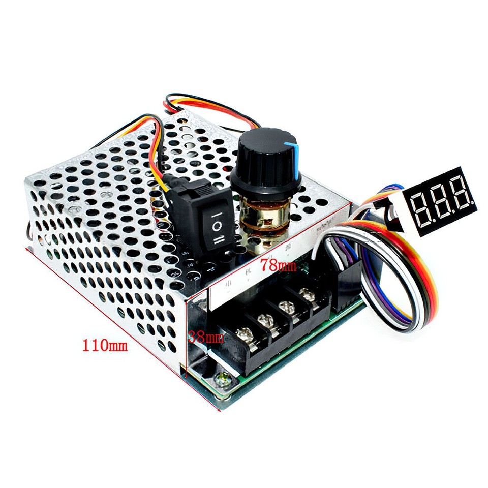 DC 10-55V 60A PWM Motor Speed Controller CW CCW Reversible Switch 12V ...