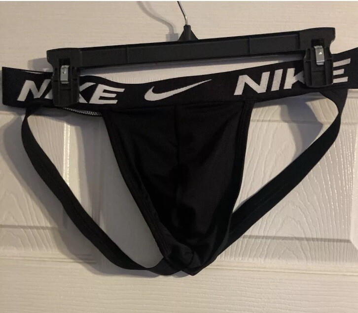 Nike Dri-FIT Jock Strap Essential Cotton Stretch Black Size L | eBay