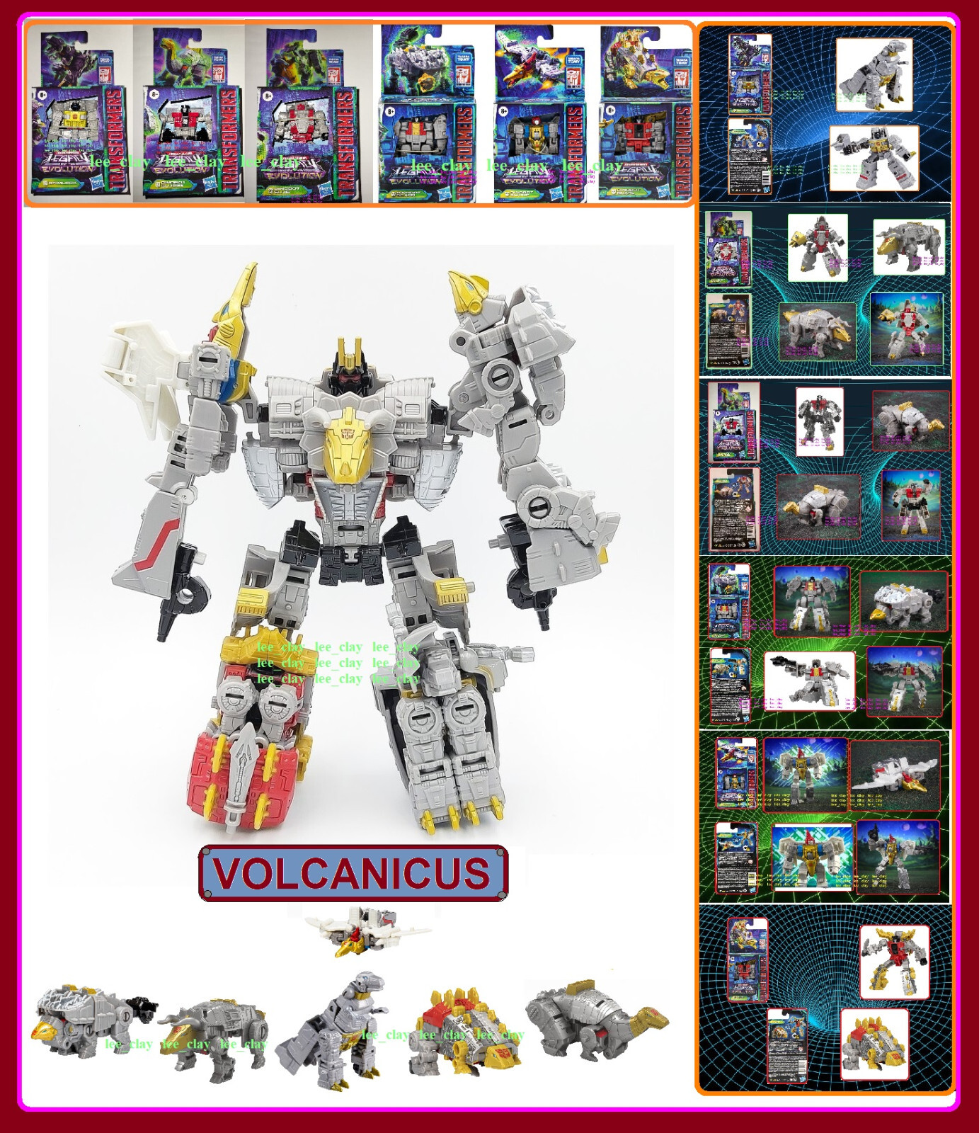 Transformers Legacy Dinobot Volcanicus Combiner Complete 6pc SET Snarl ...