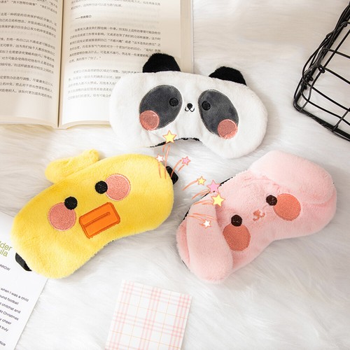 Schlaf-Augenmaske Reisen Entspannen Einschlafhilfe 3D-Plüsch ...