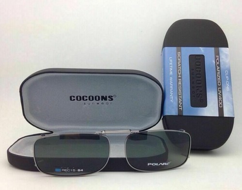 COCOONS Grey Polarized Sunglasses/Eyeglasses Over Rx Clip-on REC 15-54 ...