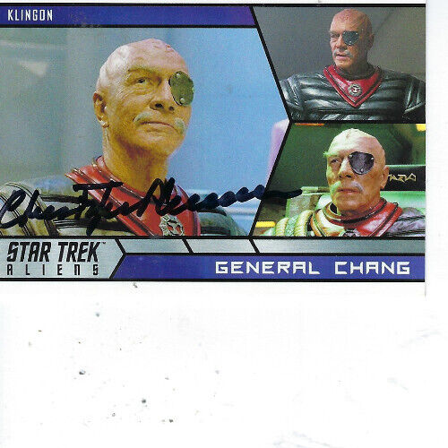 CHRISTOPHER PLUMMER SIGNED 2014 STAR TREK ALIENS #83 - GENERAL CHANG | eBay