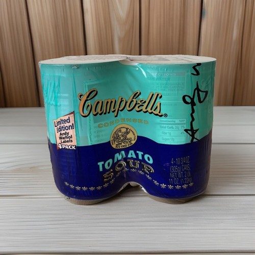 4 ANDY WARHOL CAMPBELLS TOMATO SOUP CANS LTD ED POP ART SEALED ORIGINAL ...