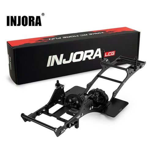 INJORA Front Transmission LCG Carbon Fiber Chassis Kit for 1/10 RC ...