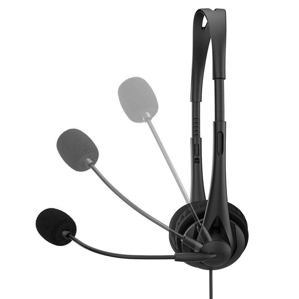 HP Stereo USB Headset G2 Wired Noise-Canceling Mic for Laptops and ...