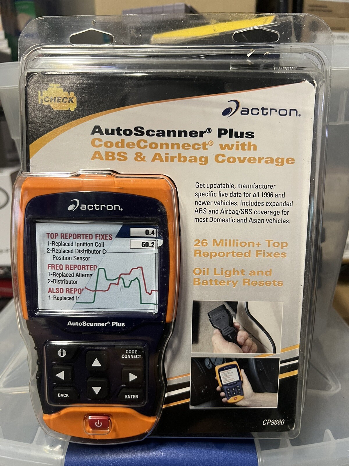 Actron CP9680 AutoScanner Plus CodeConnect With ABS Coverage~ OpenBox ...