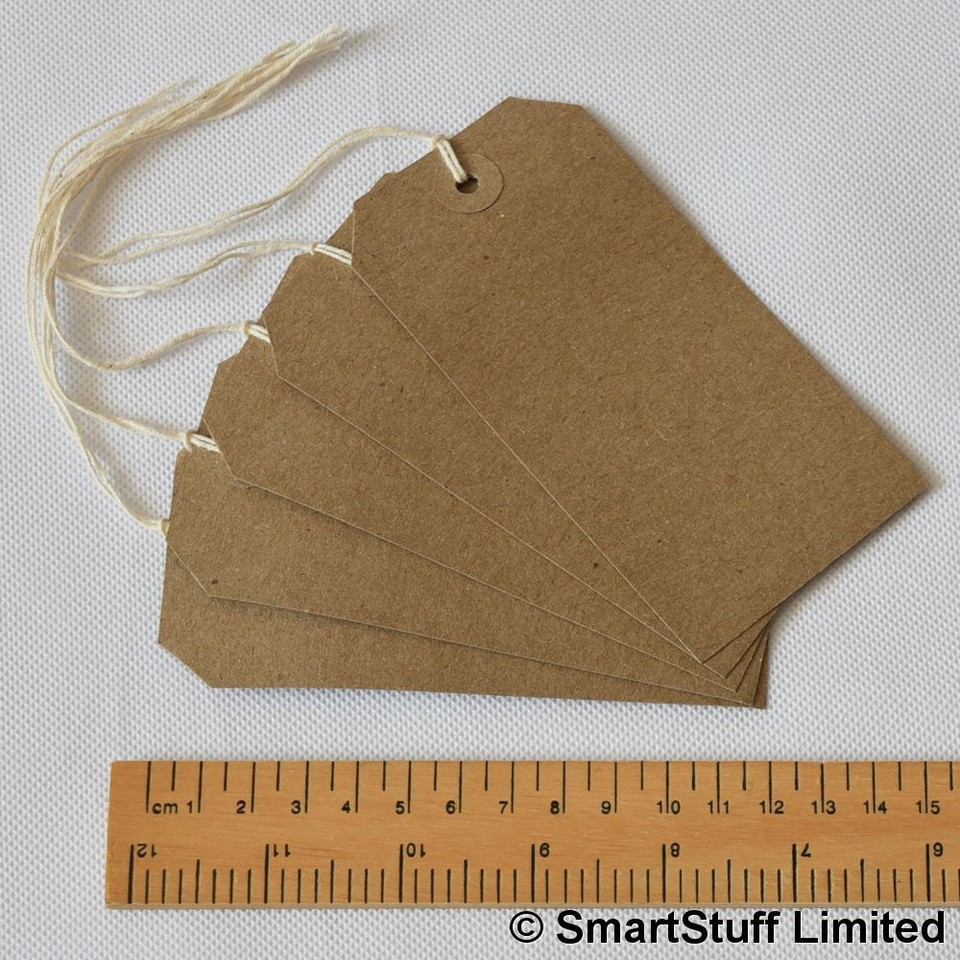 Buff Strung Tie On Tags / Manilla String Luggage Labels Wedding Craft ...