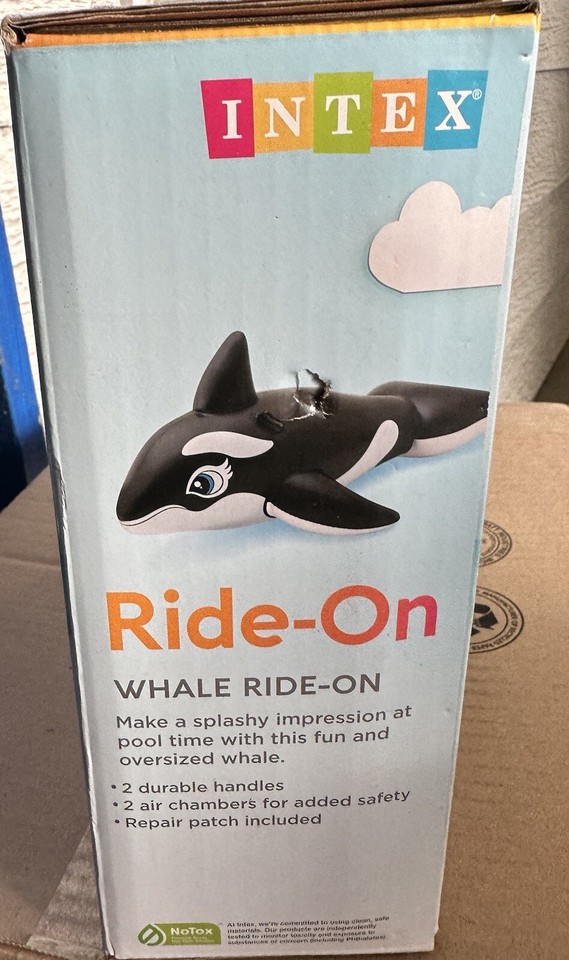 Whale Inflatable Pool Toy 76x47in Float Raft Orca Killer Whale New ...