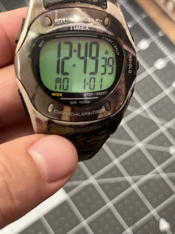 TIMEX EXPEDITION CAMOUFLAGE MEN'S SPORT WATCH REAL TREE New Battery ...