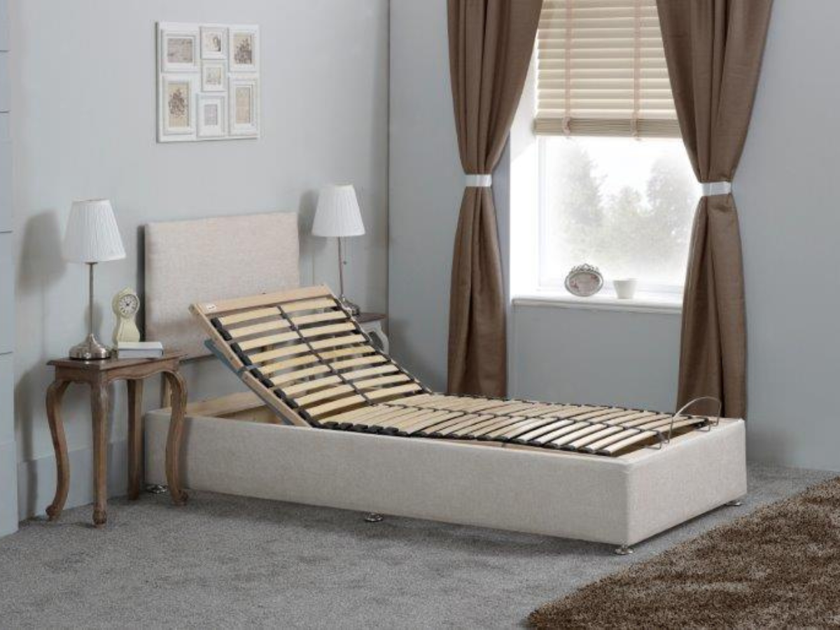 Restwell Adjustable Electric Bed Chenille + Memory Foam Mattress 3 YR ...