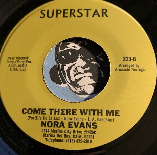 NORA EVANS Funk Disco 45 Superstar #223 Amor b/w Come There With Me VG+ ...