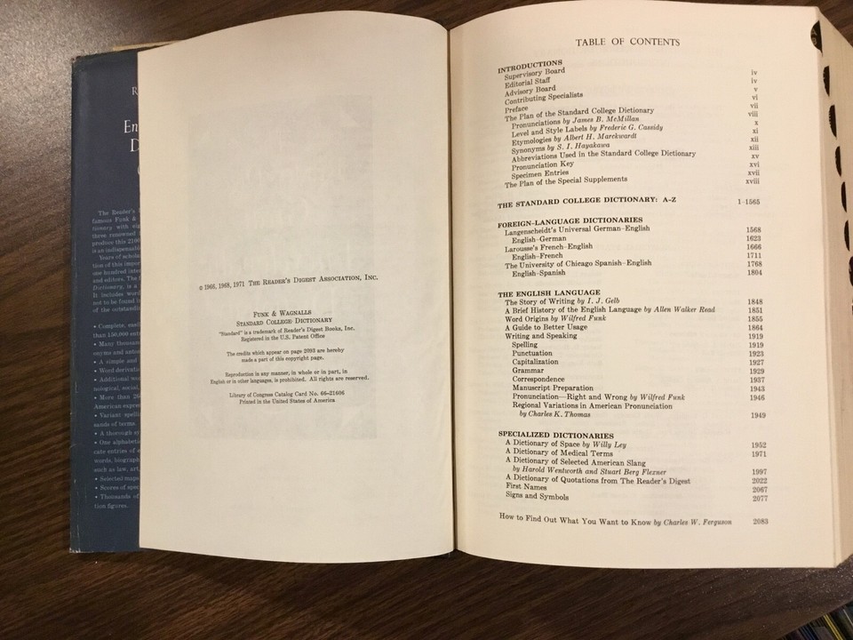 Readers Digest Great Encyclopedic Dictionary, 1971, Hardcover | eBay UK