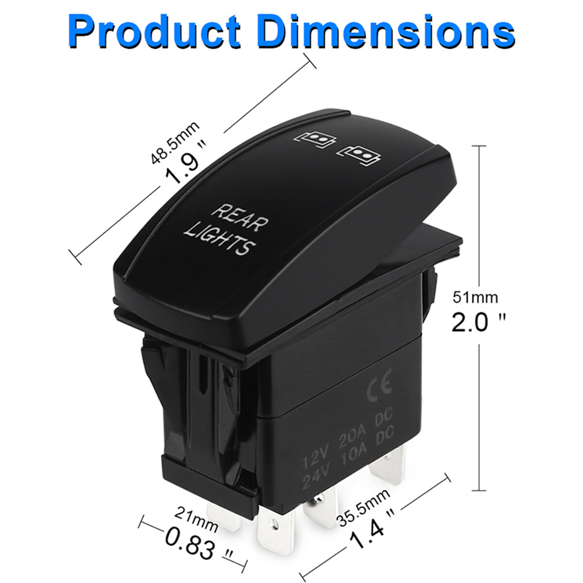 3 Pcs Car Green LED Light Bar Laser Rocker Switch + Rocker Switch panel ...