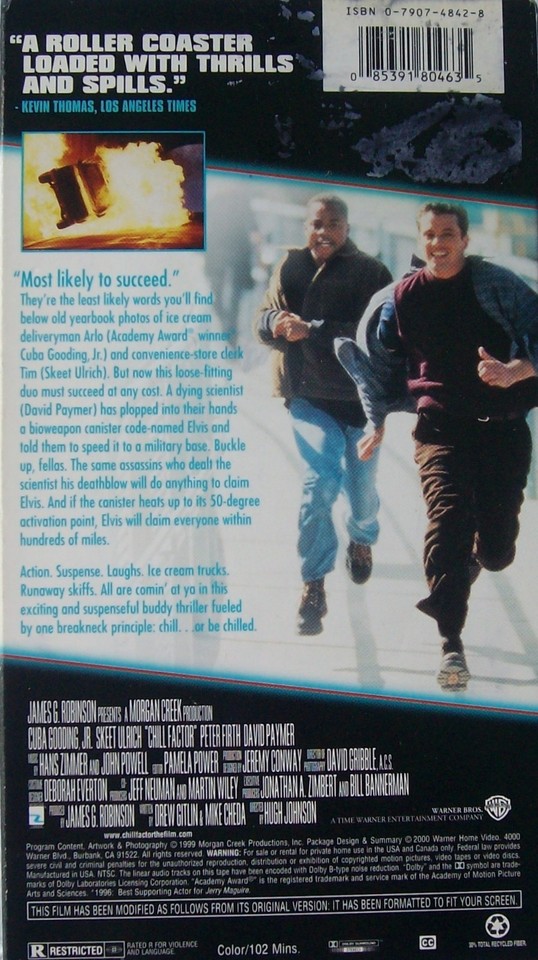 Chill Factor - Bomb & Ice Cream (VHS, 2000, VG) Cuba Gooding, Skeet ...