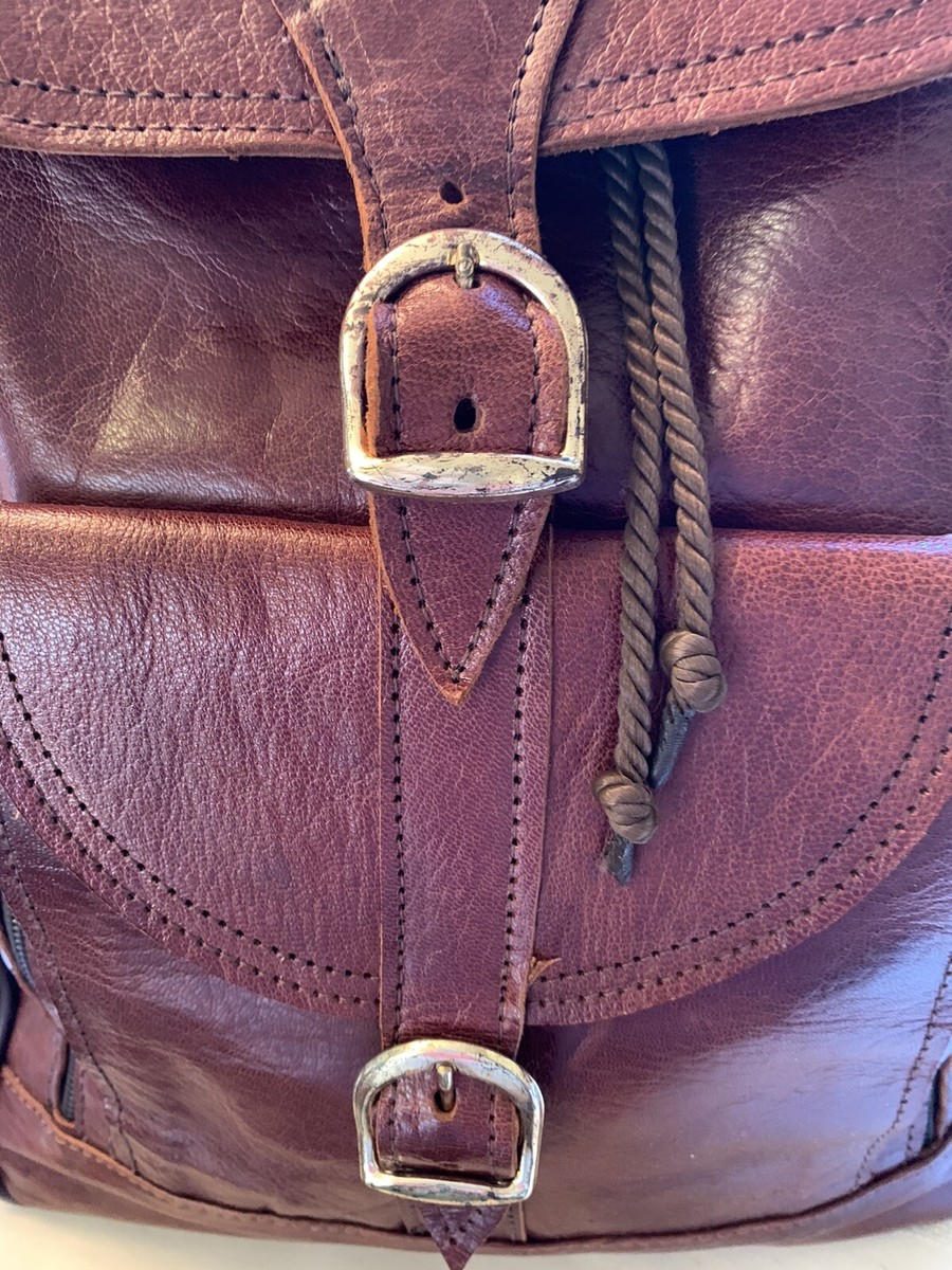 Camel Skin Brown Handmade Backpack Tunisia North Africa Camel Skin Brown Handmade Backpack Tunisia North Africa