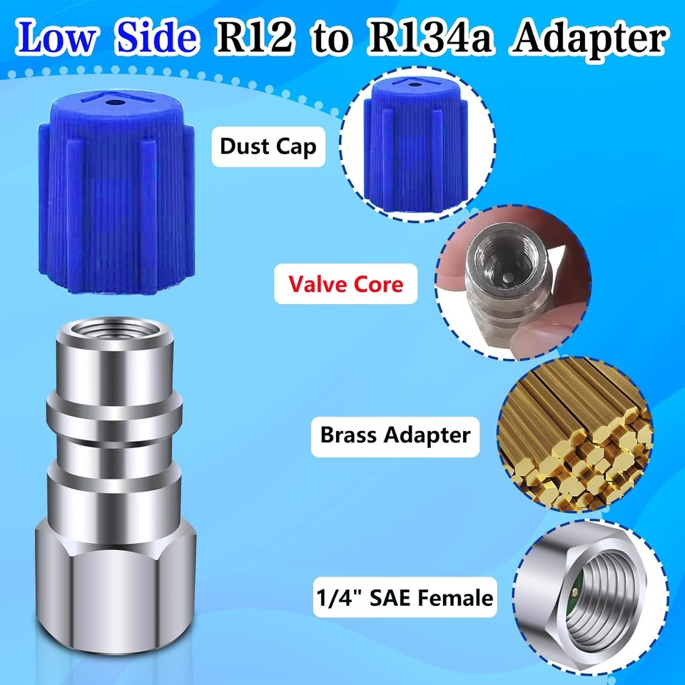 R12 to R134a Conversion Adapters AC Retrofit Fitting Adapter Car Air ...