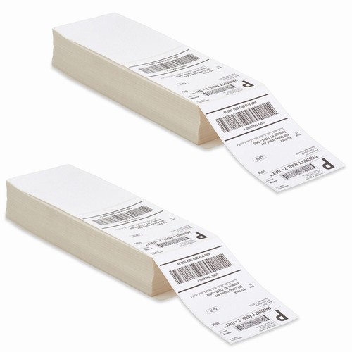 4000 Fanfold 4" x 6" Direct Thermal shipping Barcode Labels Zebra Free ...